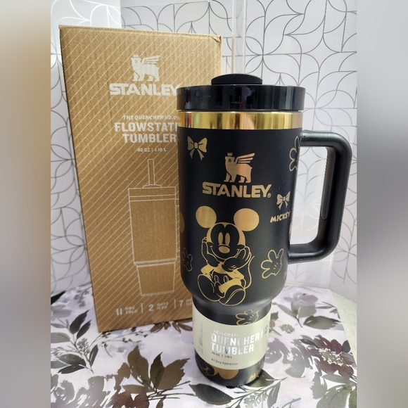 Stanley | Dining | Stanley Black And Gold Mickey Mouse Tumbler | Poshmark